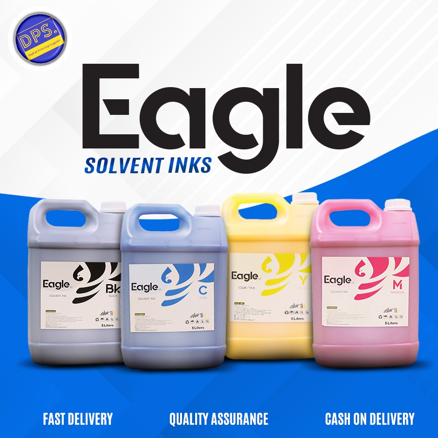 DPS Eagle Solvent Ink CMYK 1Gallon 5 Litersl Compatible for Solvent ...