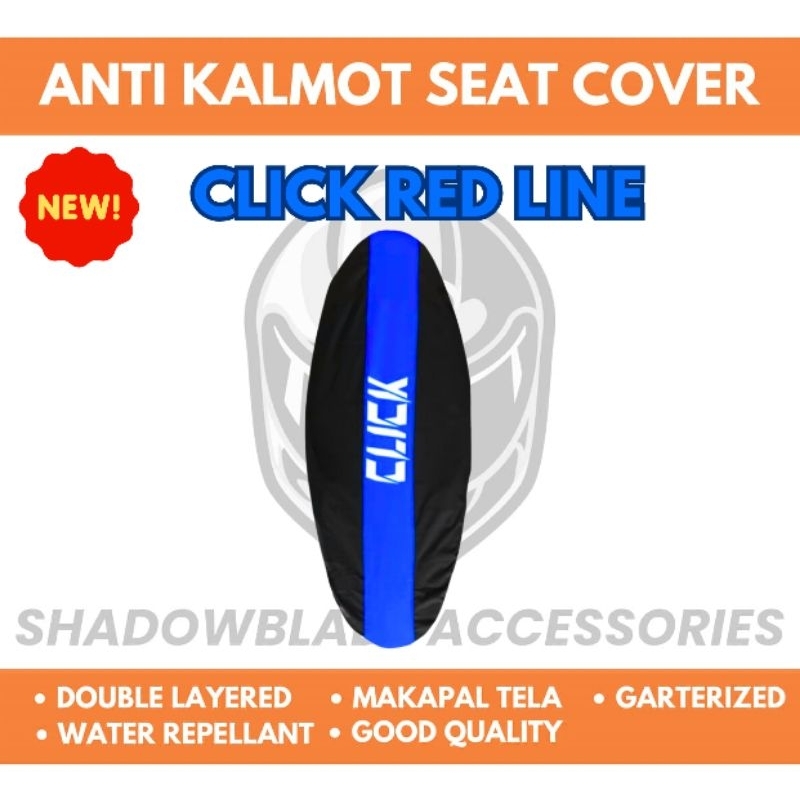 HONDA CLICK BLUE LINE DESIGN ANTI KALMOT SEAT COVER MOTORCYCLE MAKAPAL ...