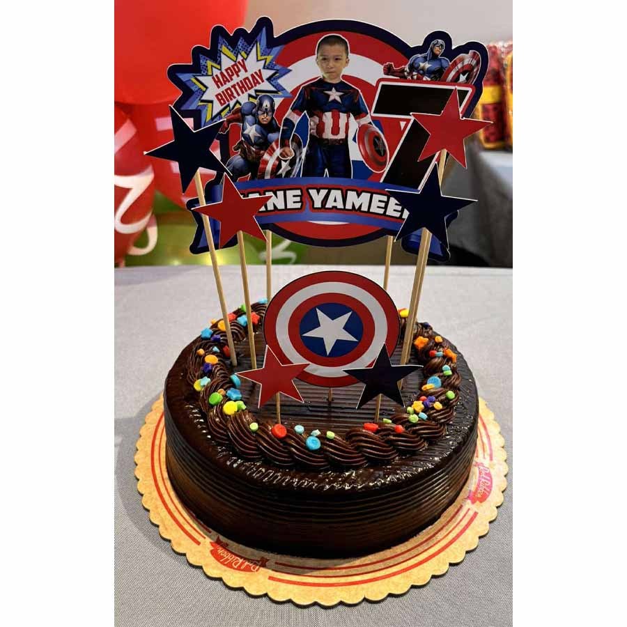 CUSTOMIZED CAPTAIN AMERICA CAKE TOPPER | Shopee Philippines