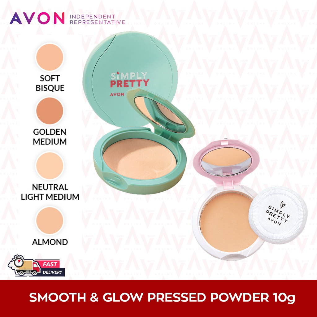 Avon Simply Pretty Smooth and Glow Pressed Powder SPF 14 10g | Shopee ...