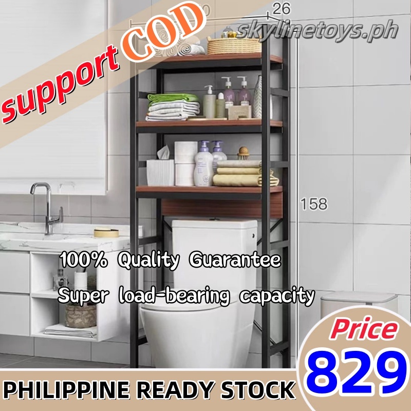 COD Washing Machine Rack Floor Toilet Storage Shelf Balcony Storage ...
