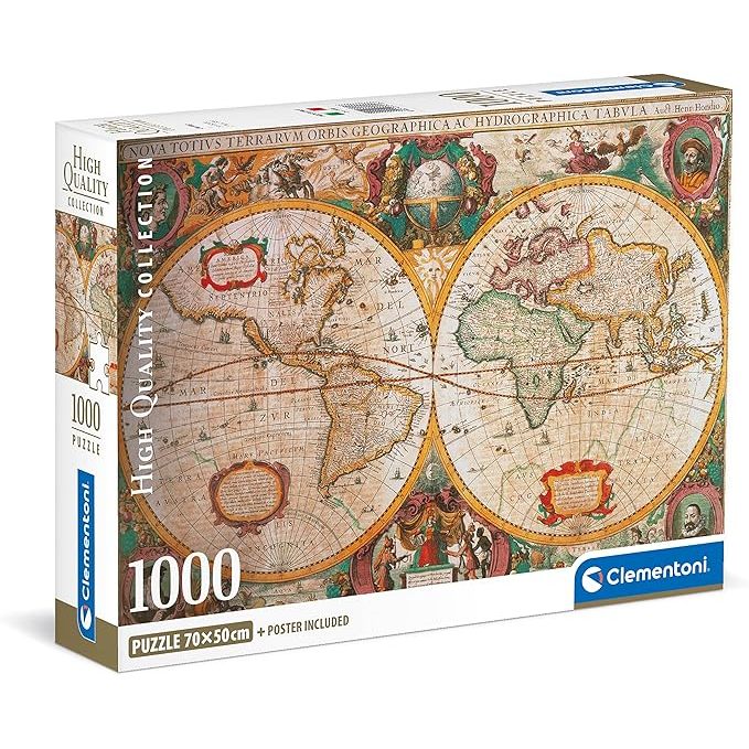 Clementoni - 39706 Old Map Puzzle Collection - 1000 Pieces | Shopee ...