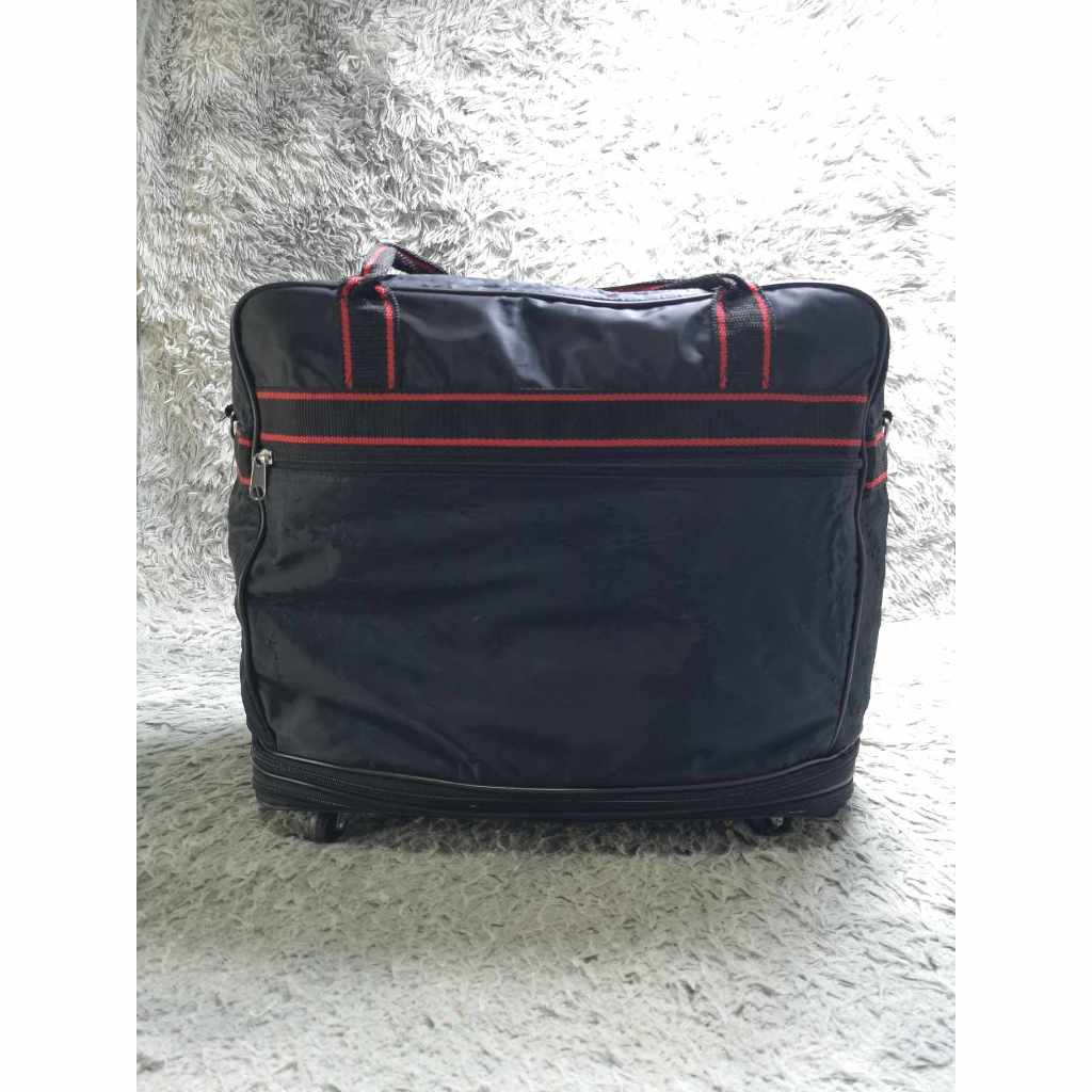 Black Expandable Wheeled Weekender Bag | Shopee Philippines