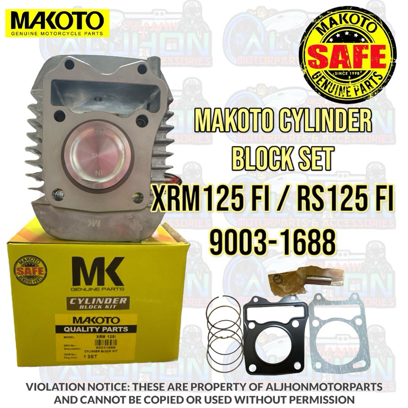 MAKOTO CYLINDER BLOCK SET XRM125 FI / RS125 FI 9003-1688 | Shopee ...