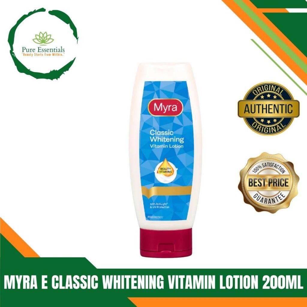 MYRA E CLASSIC WHITENING VITAMIN LOTION 200ML | Shopee Philippines