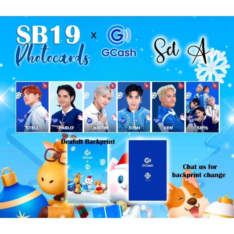 SB19 x Gcash xmas 2024 fanmade photocards - glossy, matte, glitter etc ...
