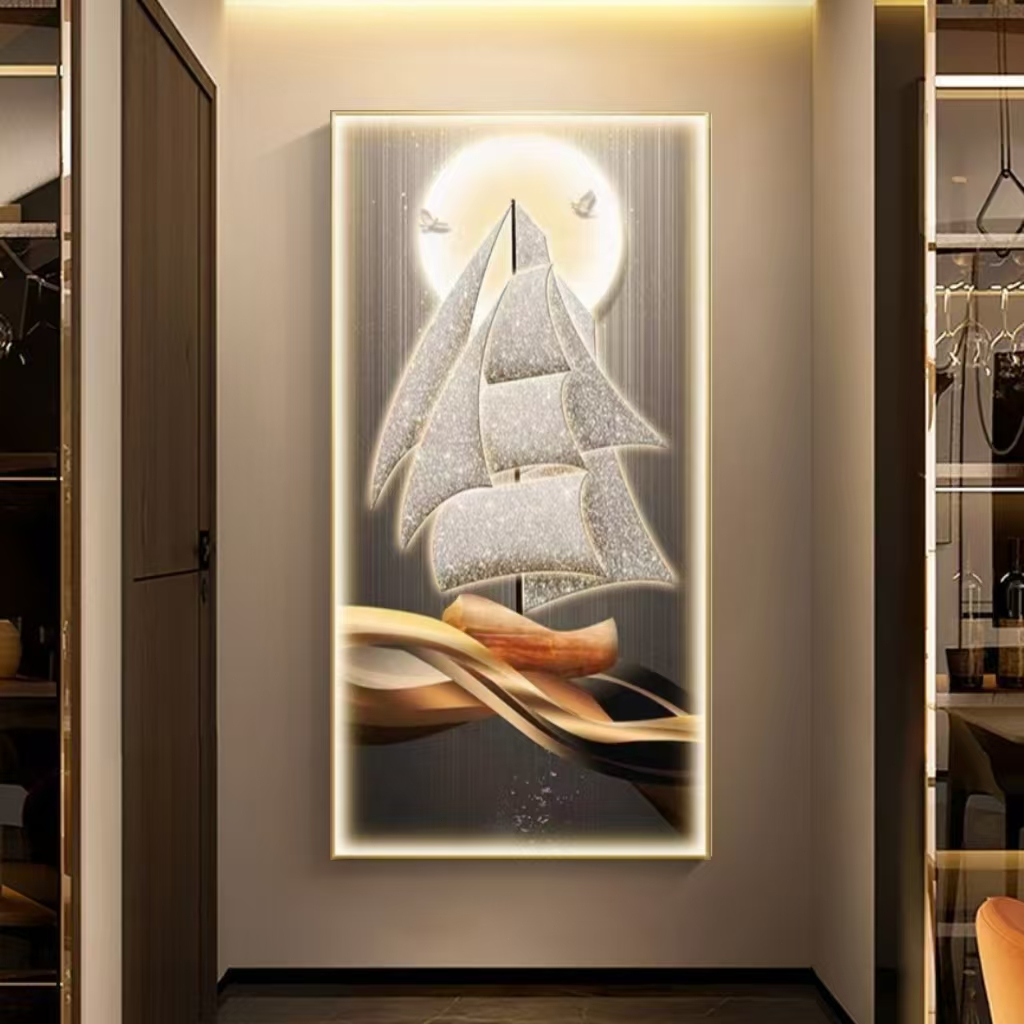 COD Trendy Home Living room Decoration Painting Aluminum Alloy Frame ...