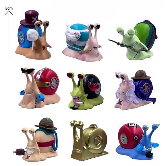 One Piece Den Den Mushi Straw Hat Pirate Action Figure Cake Topper ...