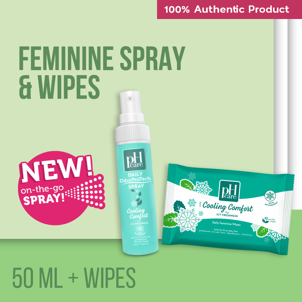 Feminine Care On-the-Go Bundle (pH Care Daily Feminine Spray Cooling Comfort 50ml + pH Care ...