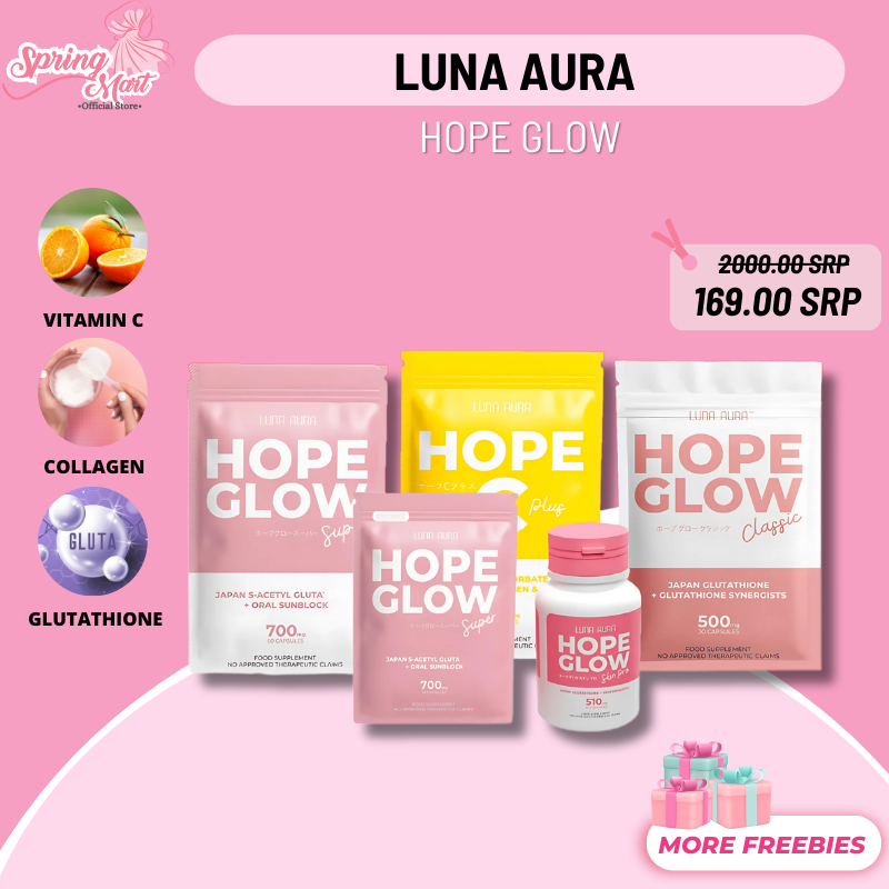 HOPE GLOW by Luna Aura Glutathione FDA Approved Skin Pro Classic C Plus ...