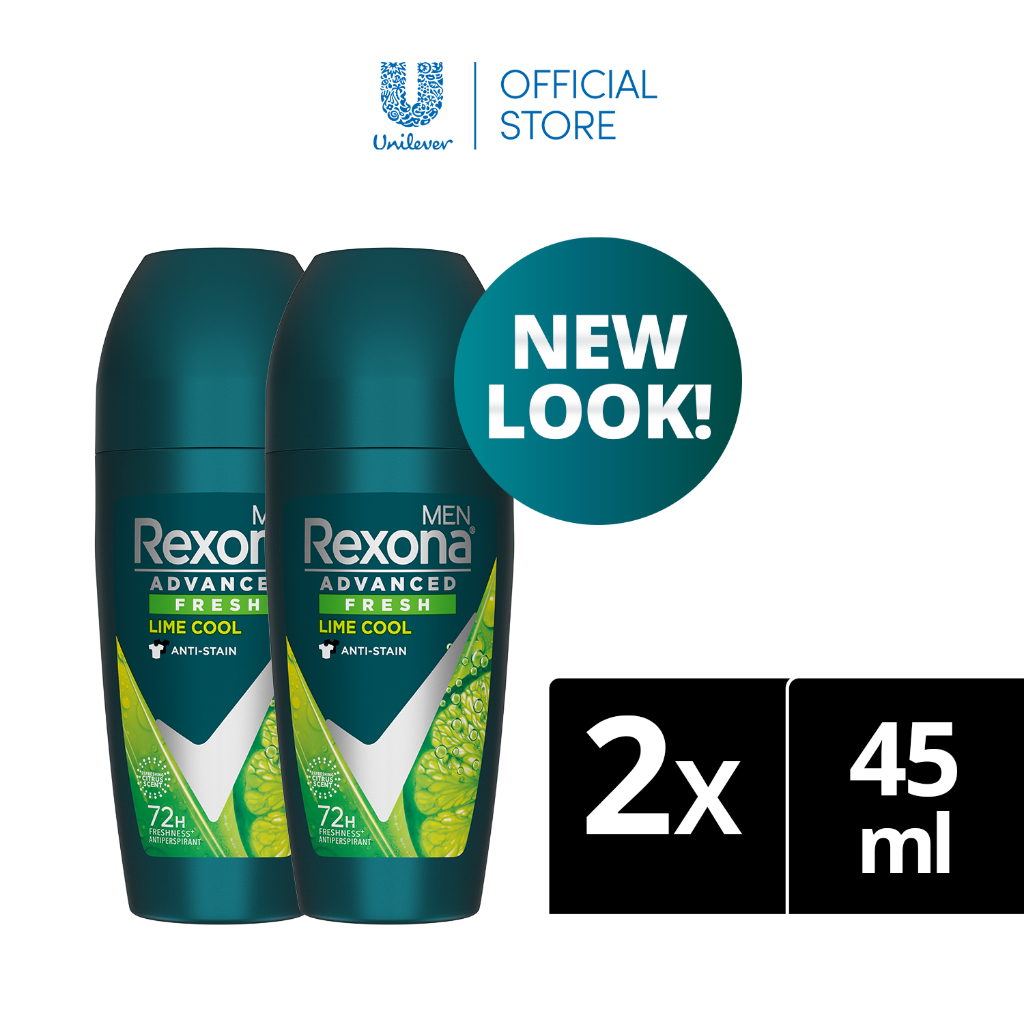 [Bundle of 2] Rexona Men Motionsense Roll On Deodorant Lime Cool 45ml | Shopee Philippines