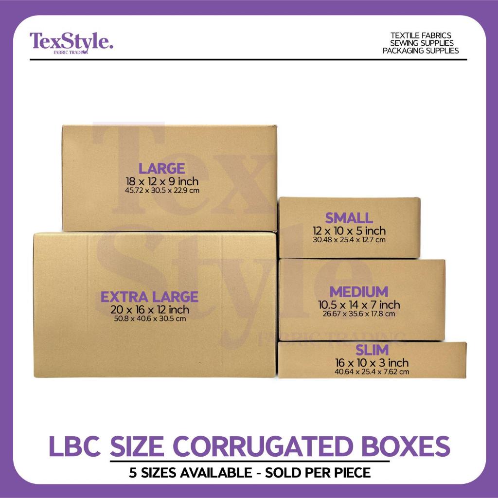 Textstyle LBC Express Sizes Corrugated Cargo Shipping Boxes Packaging ...
