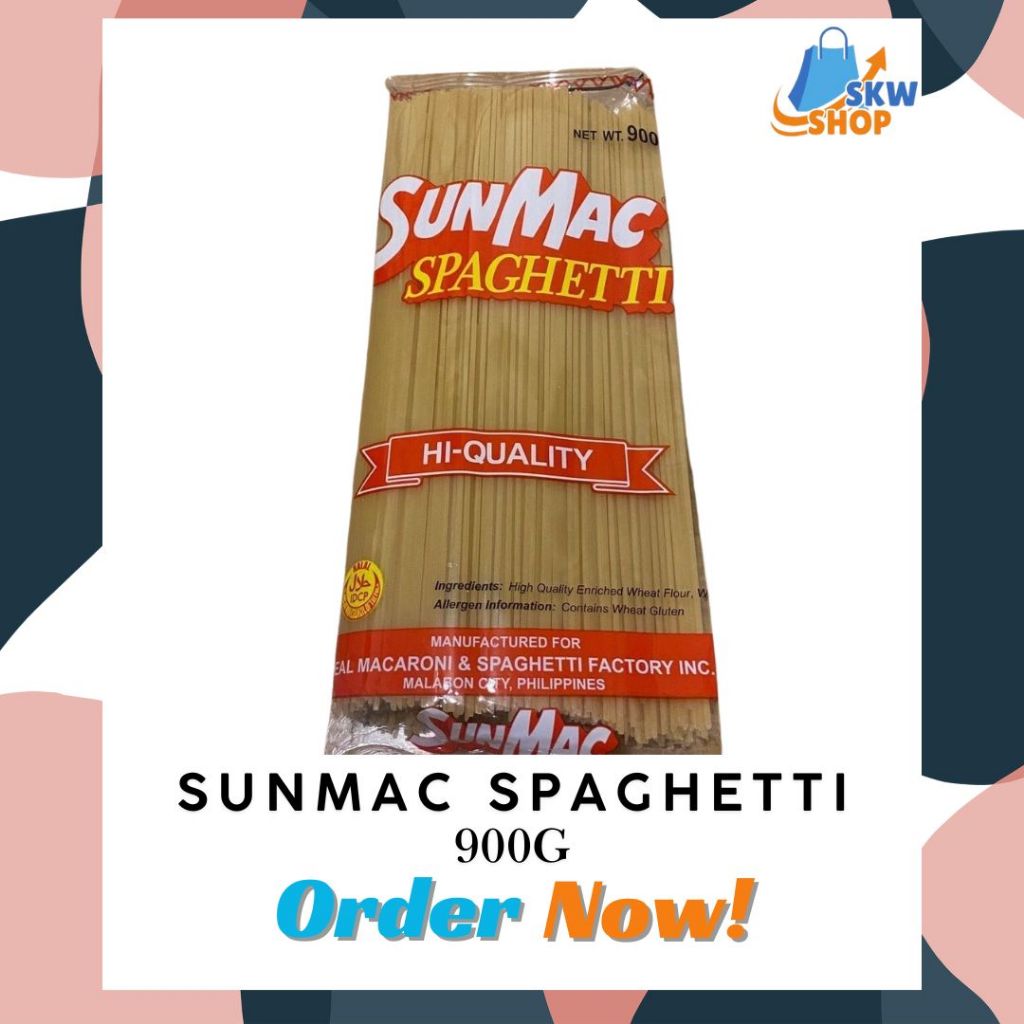 Sunmac pasta spaghetti 900g Can be use in spaghetti,carbonara ...