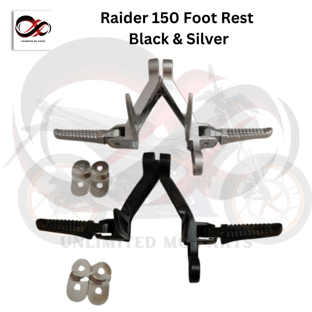 Raider 150 Foot Rest Black & Silver | Shopee Philippines