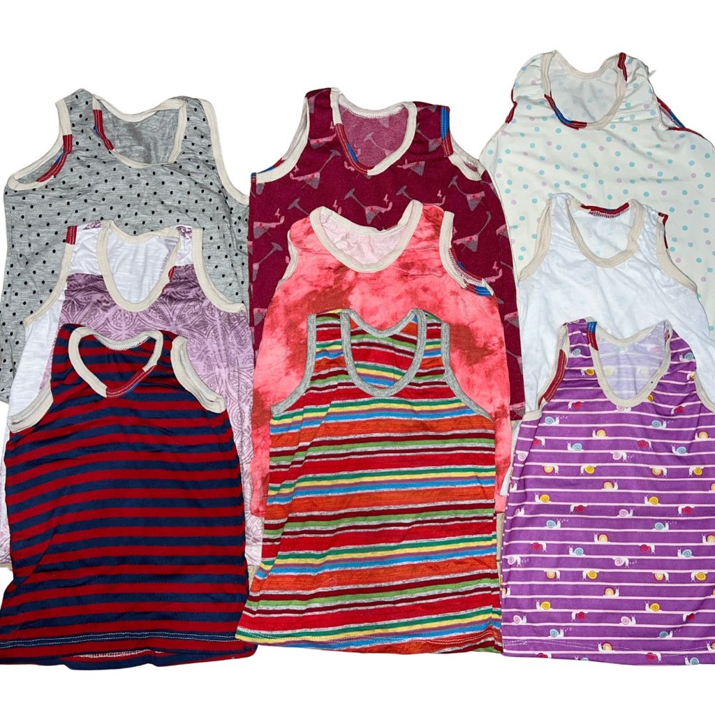 sando for girls 1-3 and 3-5 years (3/6 pcs) | Shopee Philippines