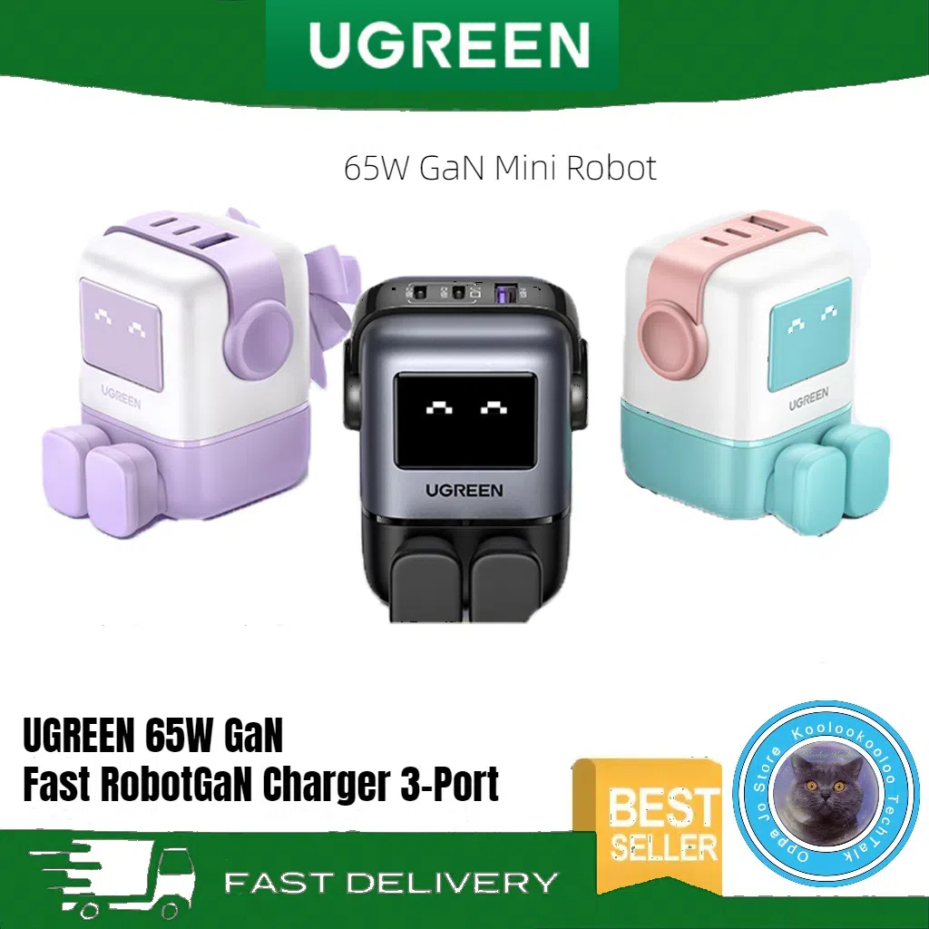 UGREEN 30W 65W GaN Fast Robot Charger | Shopee Philippines
