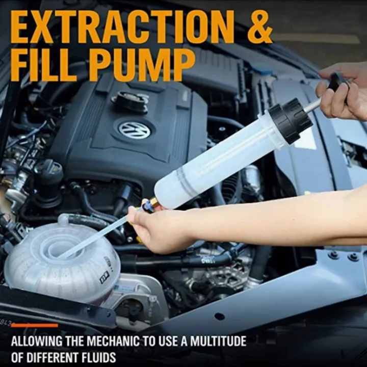 200cc Oil Fluid Extractor & Filling Syringe Bottle Transfer Hand Pump ...