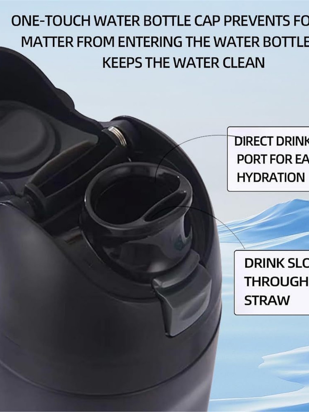 【Upgraded】One Button Cup Lid For Owala/VossFlask Freesip/Twist/Flip ...