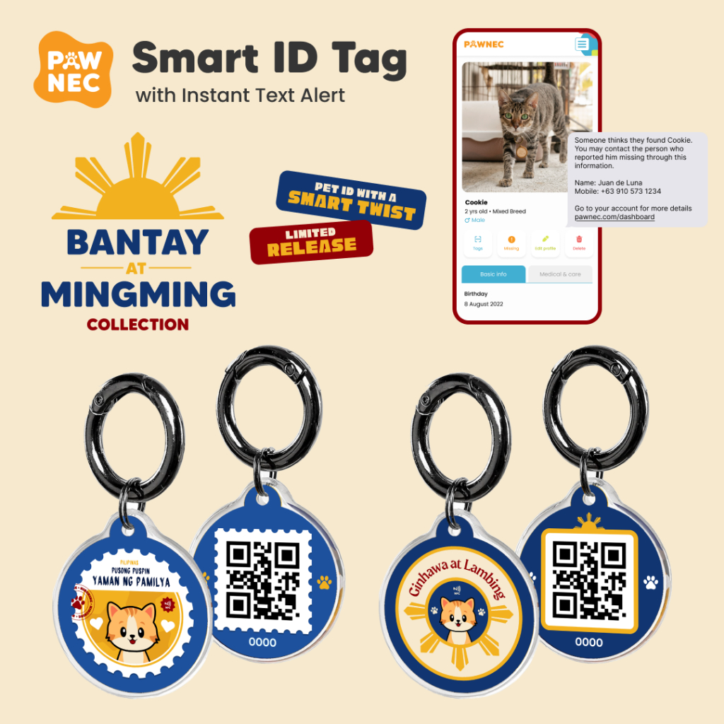 IndieTag 'Mingming' with instant text alert | QR code Tag for Cat | Pet ...