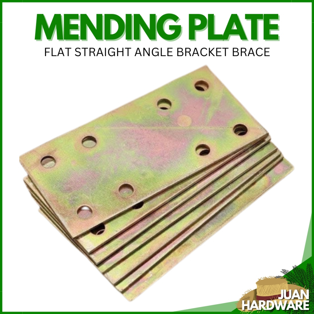 Mending Plates Straight Brace Brackets Heavy Duty Flat Bracket Zinc ...