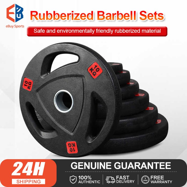 Plates Rubber Tri Grip Olympic Plate Rubber Coated Plates Dumbbell | 5 ...