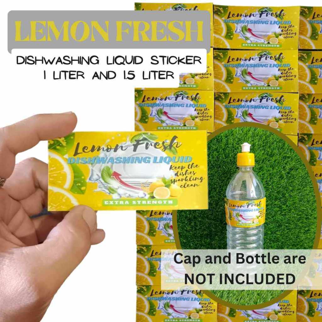 BRCos 24 Pcs Generic Sticker Label for Dishwashing Liquid Plastic ...