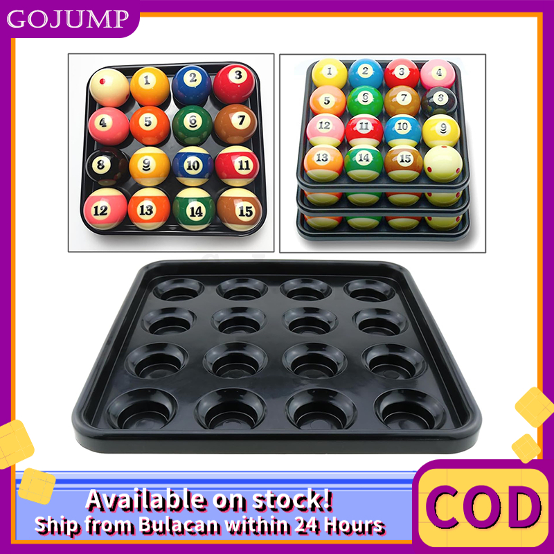 Billiard Balls Tray 16 Holes Plastic Pool Ball Holder Standard Billiard ...