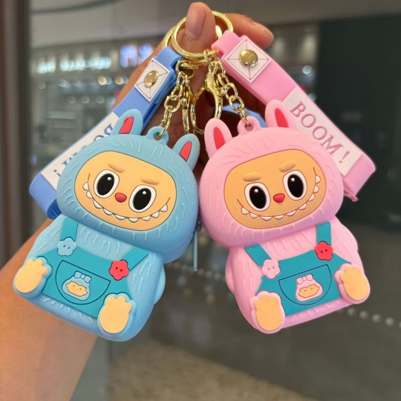 Cartoon Labubu Doll Coin Purse Keychain Labubu Woman Wallet Student ...
