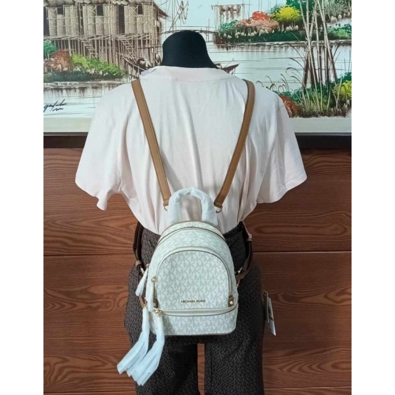 MK RHEA MINI BACKPACK IN VANILLA | Shopee Philippines