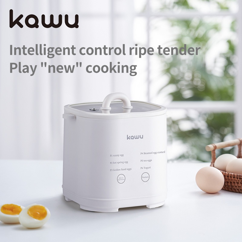 Kawu Egg Boiler Soft-boiled Electric Steamer Timer Steamer Egg ...
