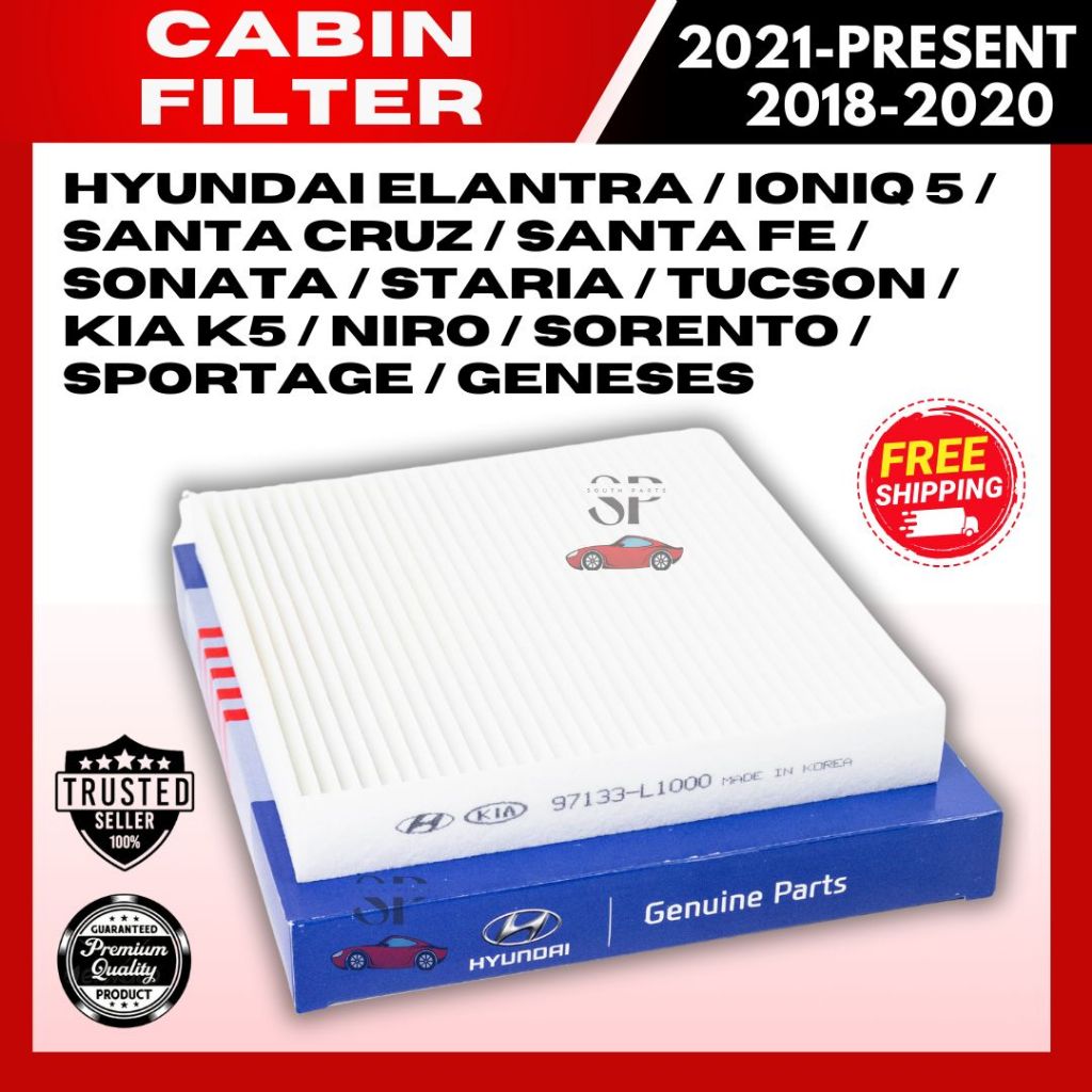 CABIN FILTER for HYUNDAI ELANTRA, IONIQ 5, SANTA CRUZ, SANTA FE, SONATA ...