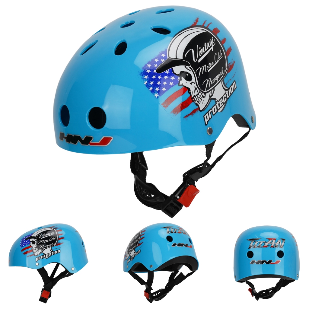 HNJ MOB-AA W/D Motorcycle/Bicycle Nutshell Helmet Open Face Skateboard ...