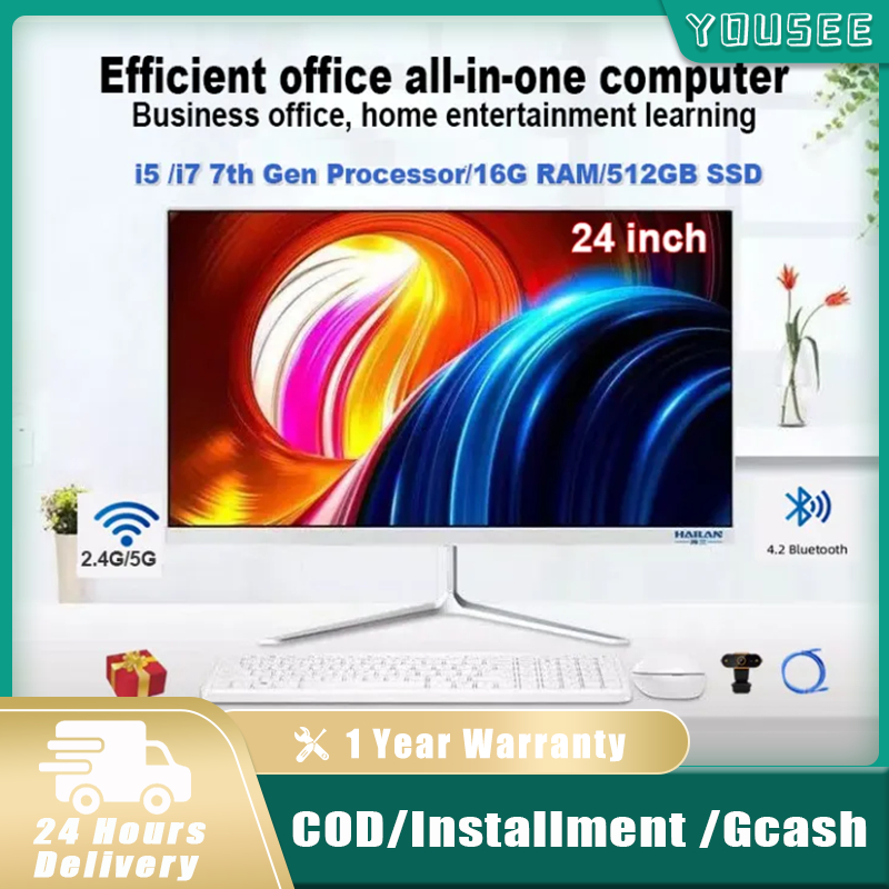 All-in-One PC 24inch IntelI7 16GB+512GB - desktop computer set Office ...
