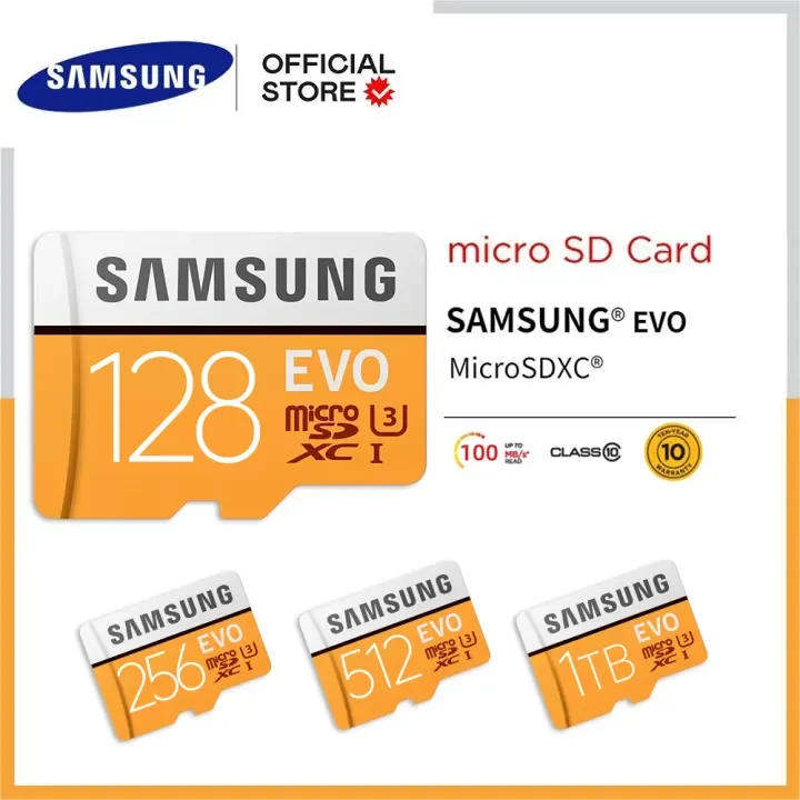Samsung EVO Memory Card MicroSDXC Micro SD Card ~ 128GB/256GB/512GB/1TB ...