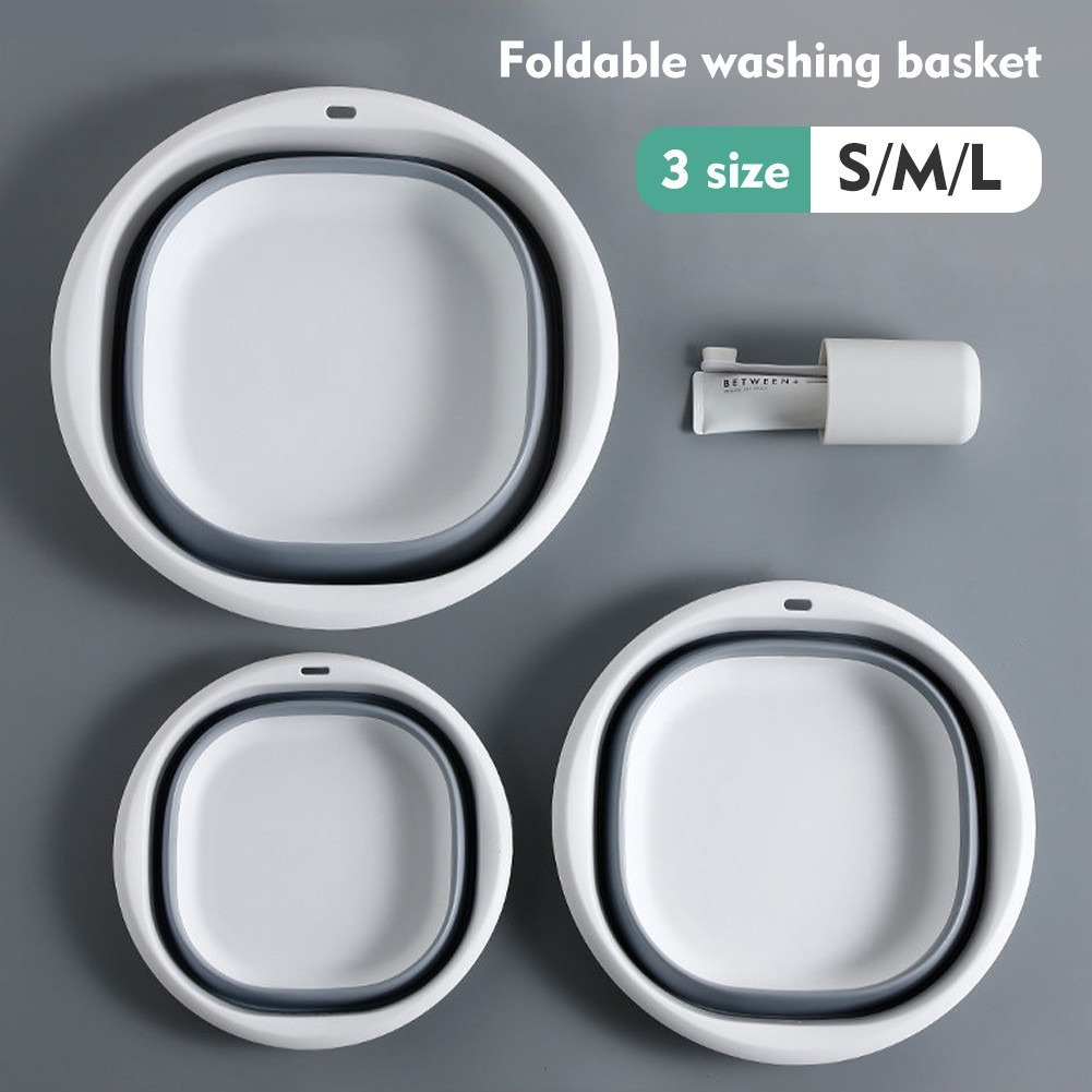 Silicone Basin Washable Basin Foldable Portable Wash Basin Laundry ...