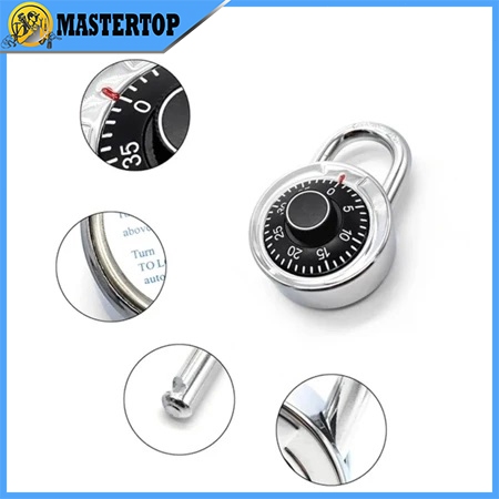 Rotary Padlock Digit Combination Code Lock Safe Dial Number | Shopee ...