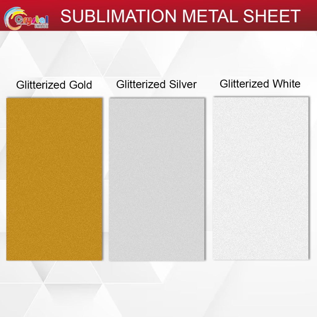 A4 Glitter Metallic Sublimation Sheet (Gold | Silver | White) for ...