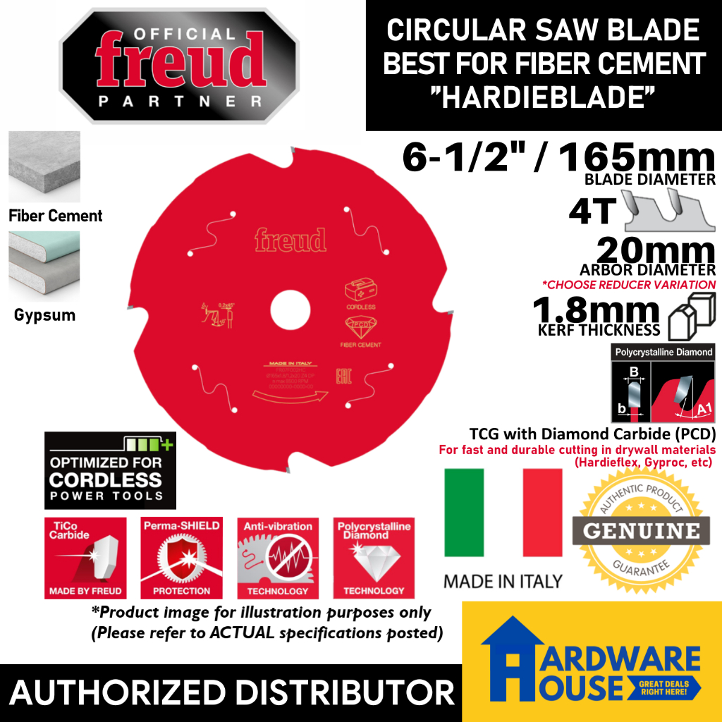 ORIGINAL FREUD 6-1/2" Hardiflex Drywall Circular Saw Blade Diamond ...