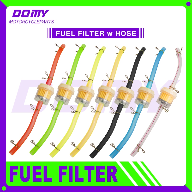 MOTORCYCLE FUEL FILTER WITH DOUBLE HOSE UNIVERSAL | Shopee Philippines