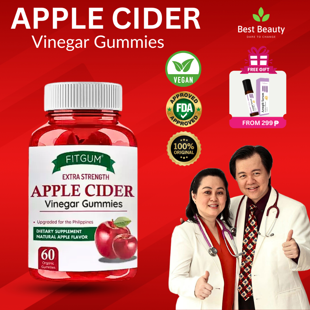 Fitgum Apple Cider Vinegar Gummies Original Safe Weight Lose With ...
