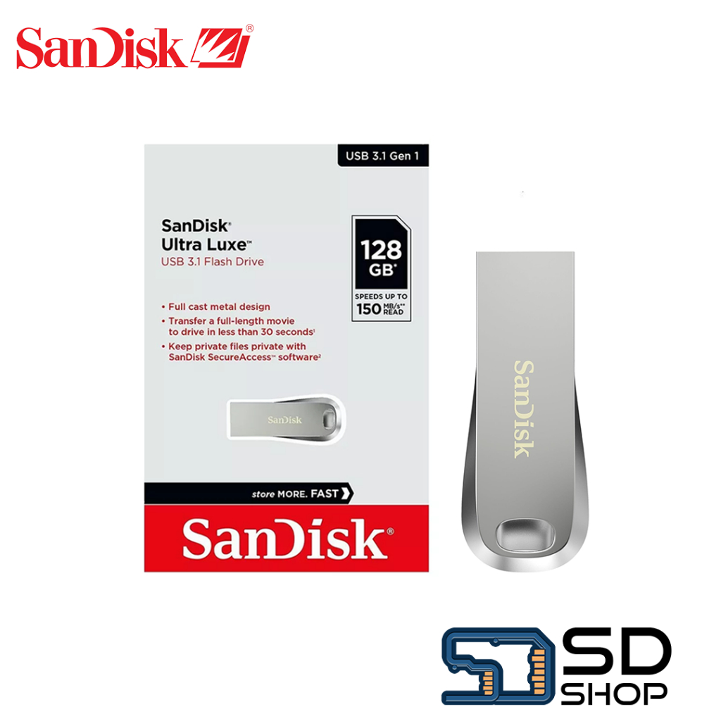 SanDisk Ultra Luxe USB 3.2 Gen 1 Flash Drive ~ 128GB (SDCZ74) | Shopee Philippines