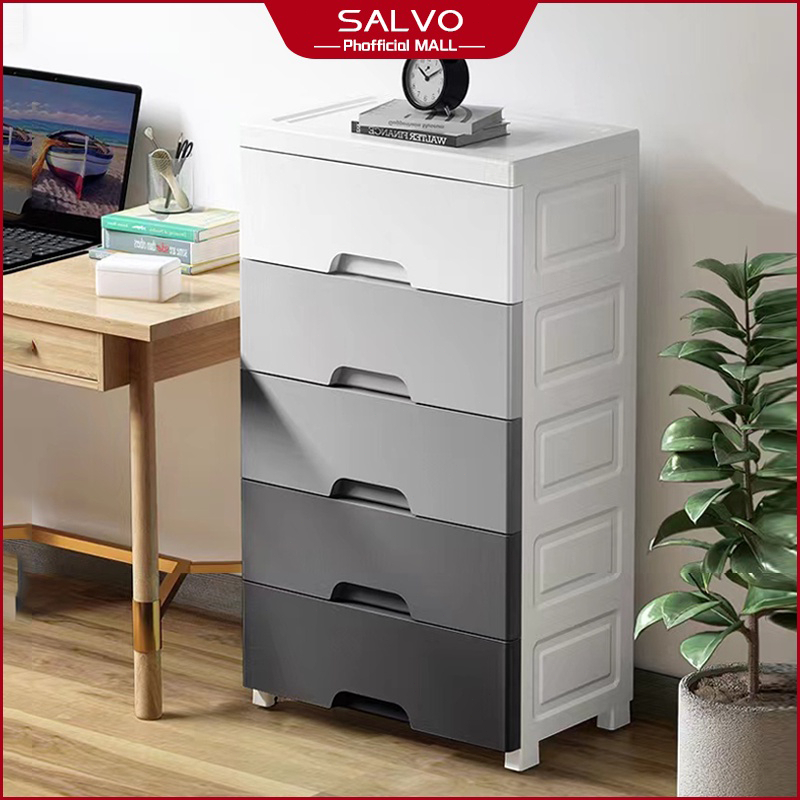 SALVO Multi-Layer 36cm Wide Drawer Clothes Cabinet Storage | Shopee ...