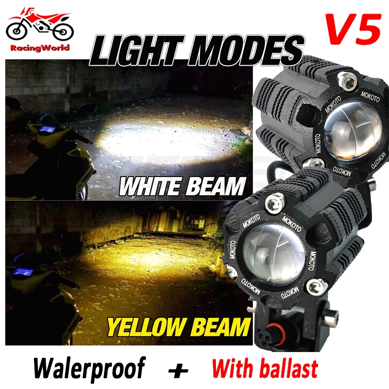 Mini driving light version V5 is bigger than v1/v2 4-wire white+yellow ...