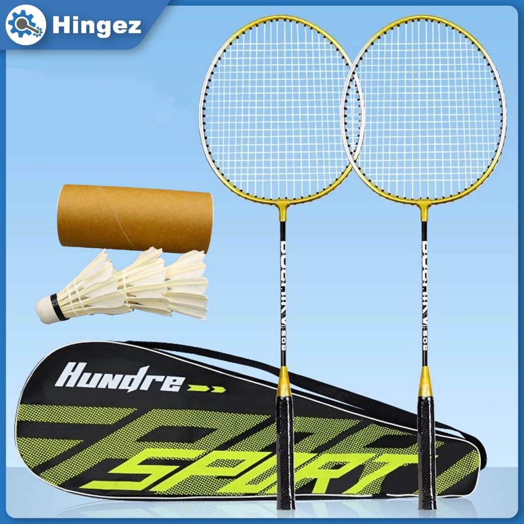 Hingez Badminton Racket Set 2pcs Double Racket with Free Shuttlecock ...
