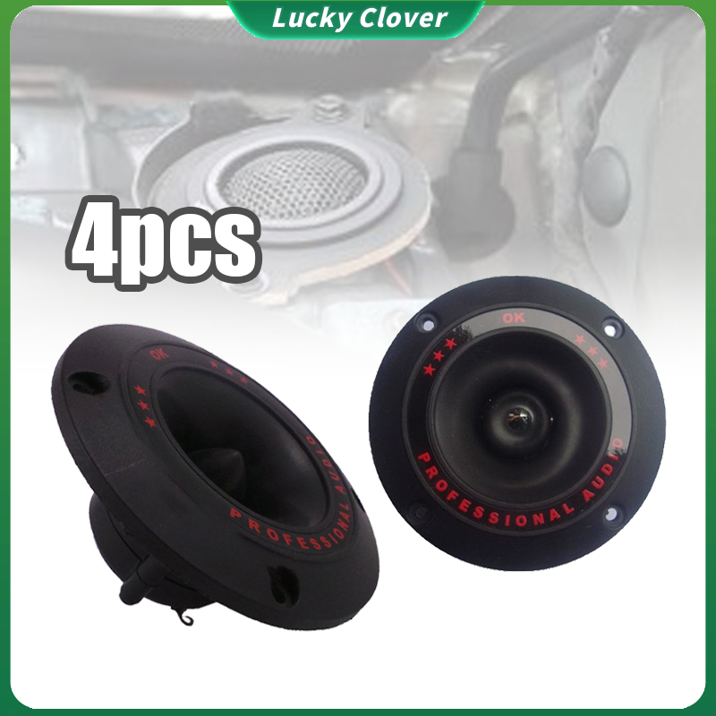 4Pcs Heavy Duty Piezo Bullet Tweeter Black Round Audio Horn Tweeter ...