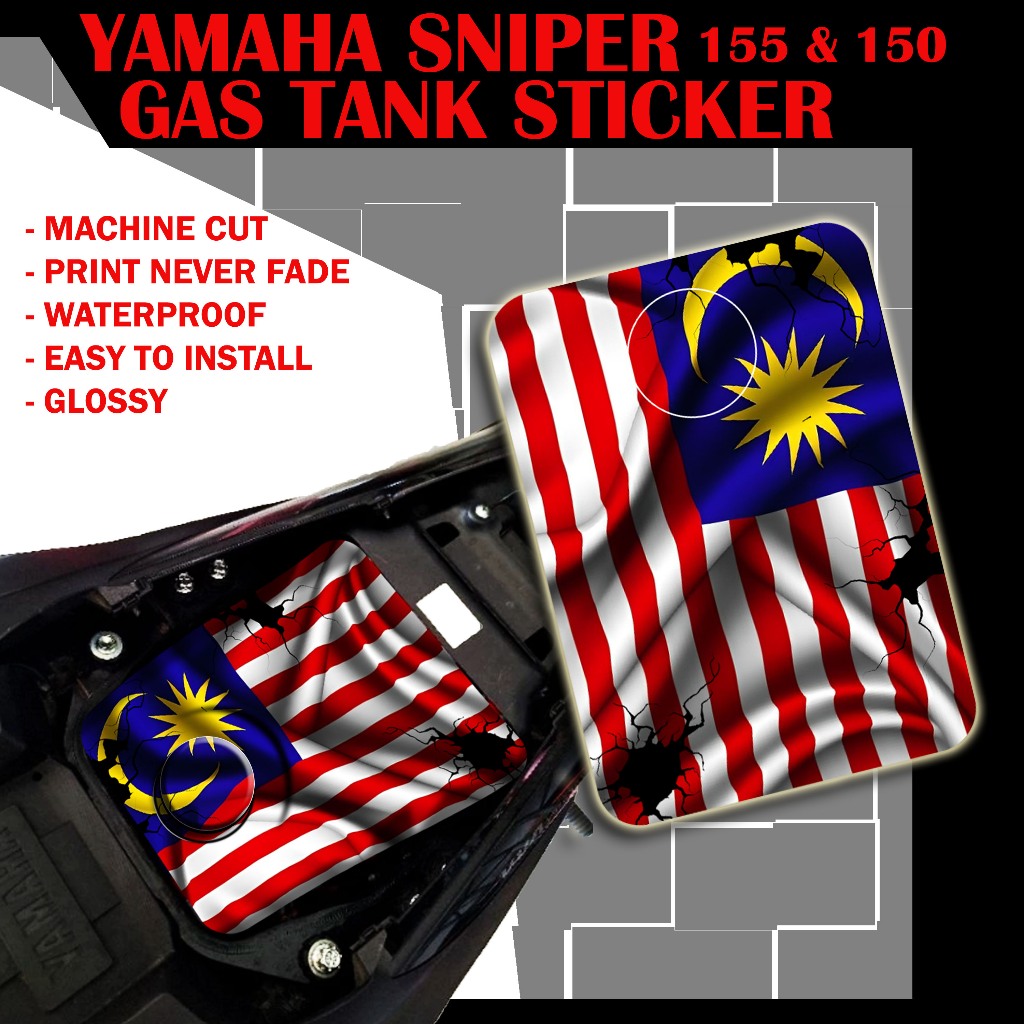YAMAHA SNIPER 155 & 150 GAS TANK STICKER / YAMAHA SNIPER GAS TANK ...