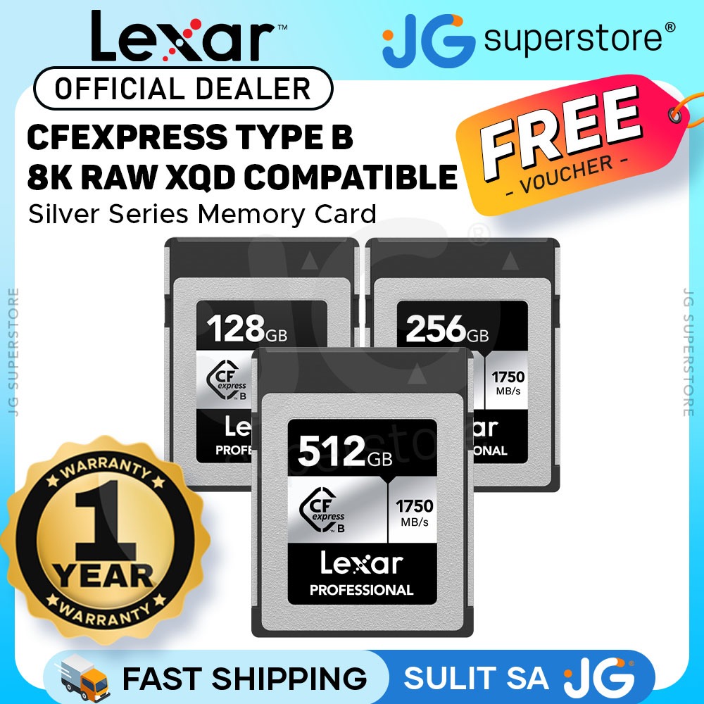 Lexar 512GB 256GB 128GB CFexpress Type B Silver Memory Card 8K RAW ...