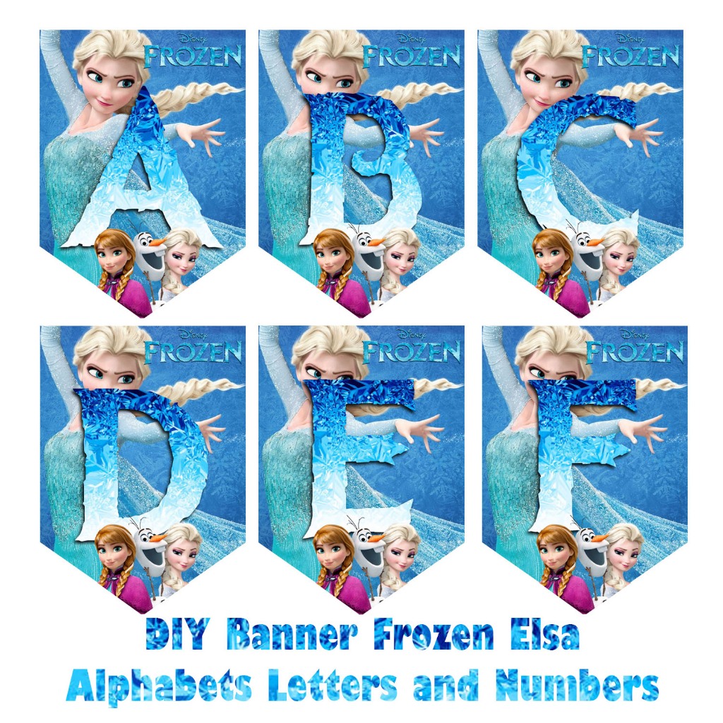 FROZEN ELSA Theme personalize happy birthday party needs letter name ...