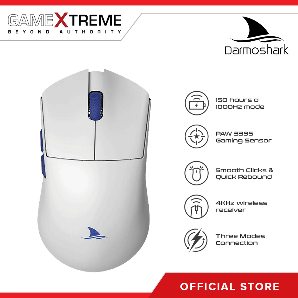 Darmoshark M3-4K Wireless Gaming Mouse White | Shopee Philippines