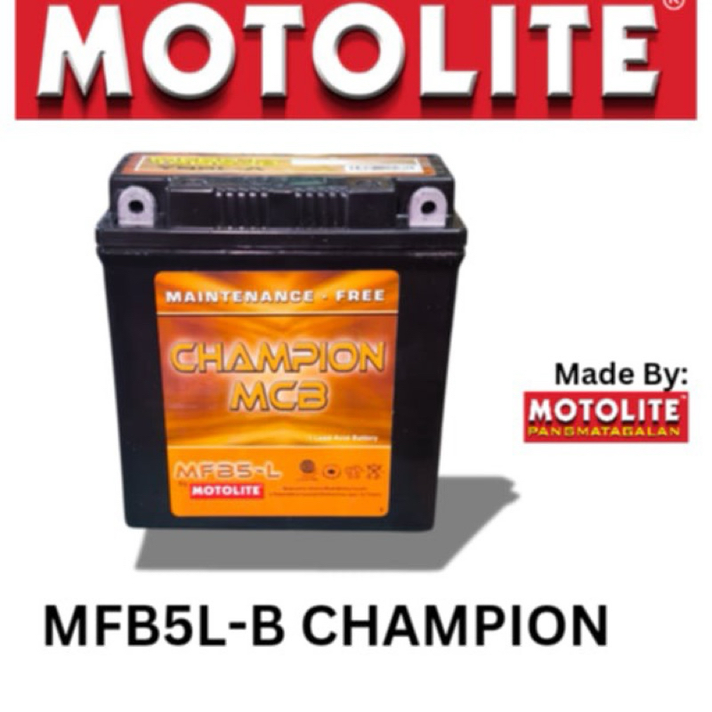 MFB5L CHAMPION (12n5) Motorcycle Battery Mio Sporty | Shopee Philippines